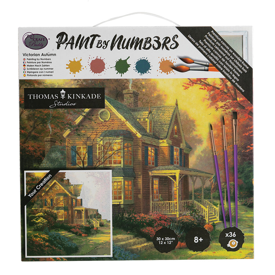 Crystal Art Paint By Numbers (Medium): Victorian Autumn (Kinkade ...