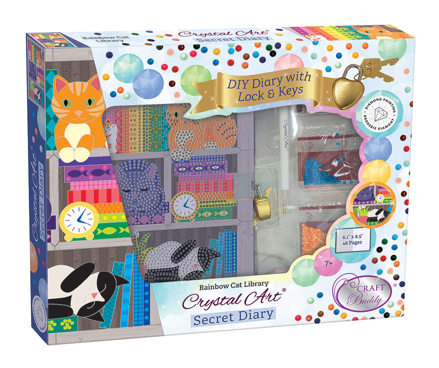 CA Secret Diary Kit: Rainbow Cat Library — Outset Media