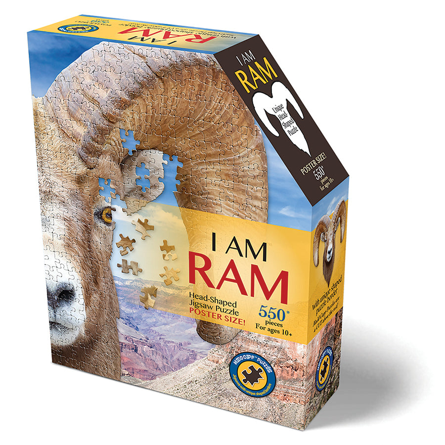 I AM Ram (550 pc) Madd Capp Shaped Puzzle - Distributed by Outset ...